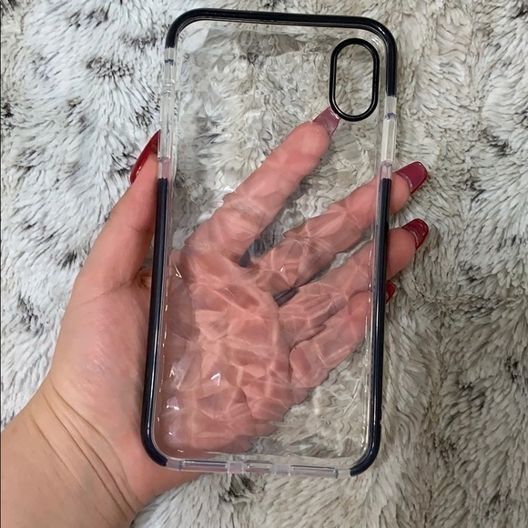 Accessories | Clear Iphone X Max Case With Black Border | Poshmark